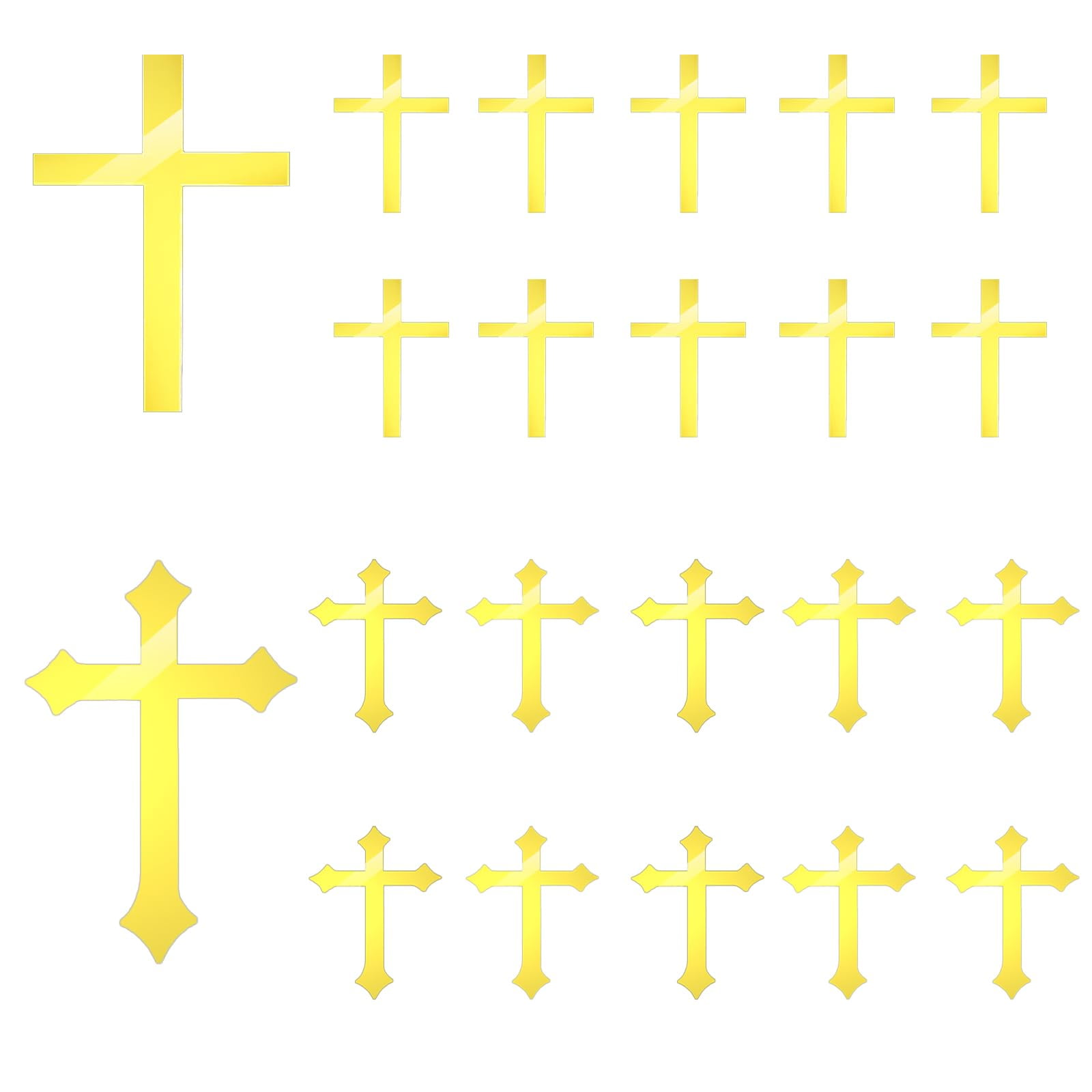 DANUDON 20PCS Cross SCH4 Cake Topper, Baptism Cake Toppers Crossing ...