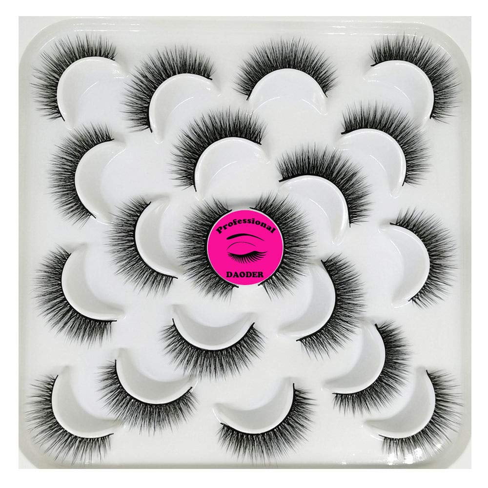 DAODER False Eyelashes Lashes SSF20 Natural Look Thick Short 3D Faux ...