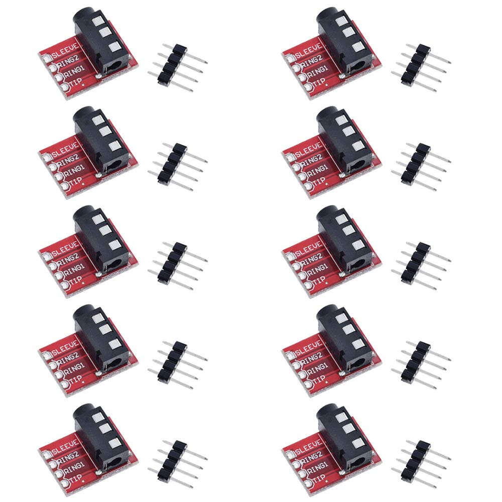 DAOKI 10 Pcs TRRS 3.5mm Audio Jack Breakout Board Headphone Video MP3 ...