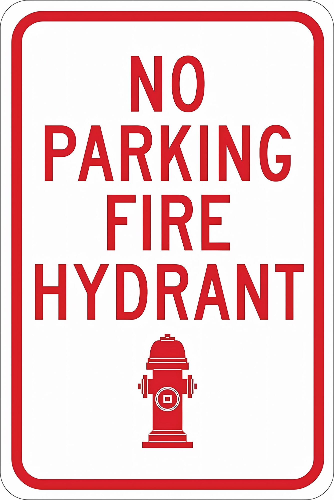 DAOLEG No Parking Fire Hydrant Sign - 8"x12" Vintage Metal Warning Sign ...
