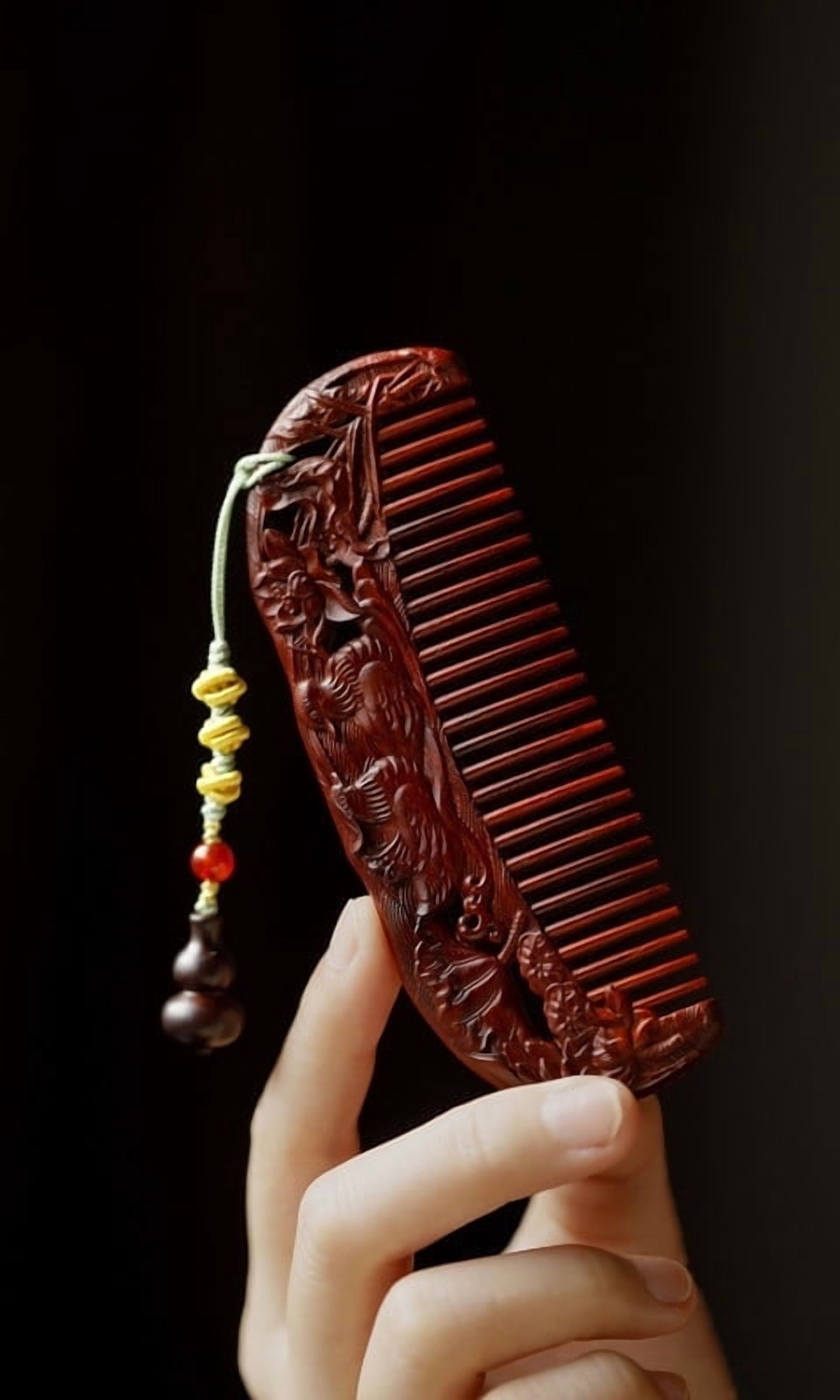 DAOZEN Limited-Edition Mandarin Duck Romance Small-Leaf Red Sandalwood ...