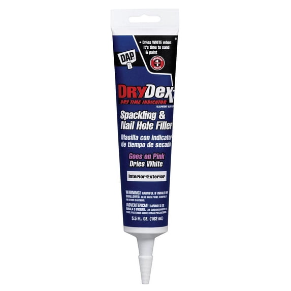 DAP 12343 DryDex Spackling & Nail Hole Filler, 5.5 Oz, Each - Walmart.com