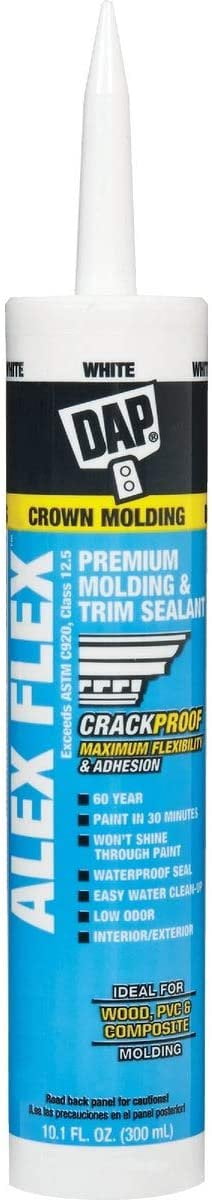 DAP 18542 Alex Flex Molding & Trim Sealant, White, 10.1-oz. - Quantity ...
