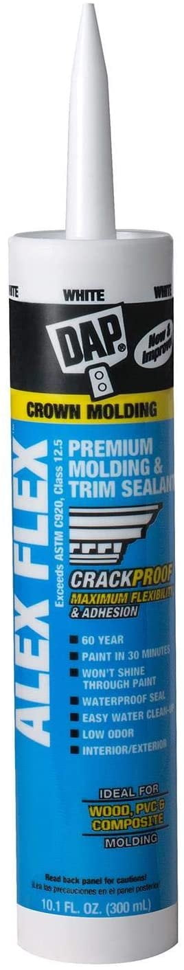 DAP 18542 Alex Flex Premium Molding & Trim Sealant, 10.1 oz, White ...