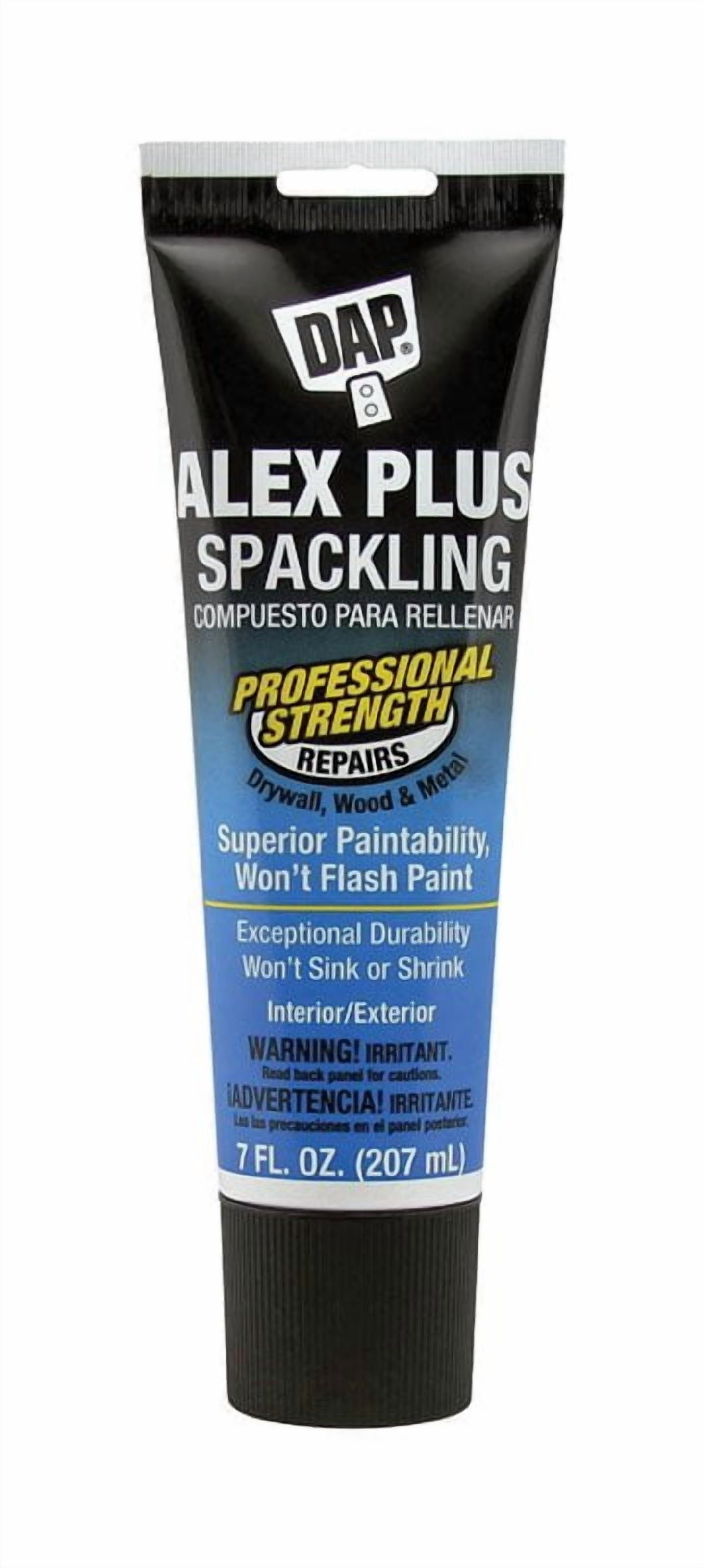 DAP Alex Plus Spackling Paste - 7 Oz, White, Interior/Exterior Use ...