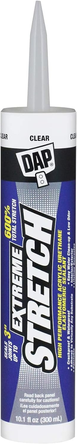 DAP 7079818716 Extreme Stretch Elastomeric Sealant, Clear, 10 Ounces ...