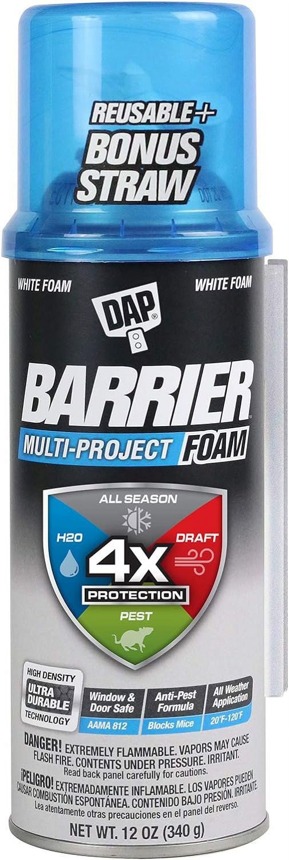 DAP 7565012530 Barrier Multi Purpose Project Foam, White - Walmart.com