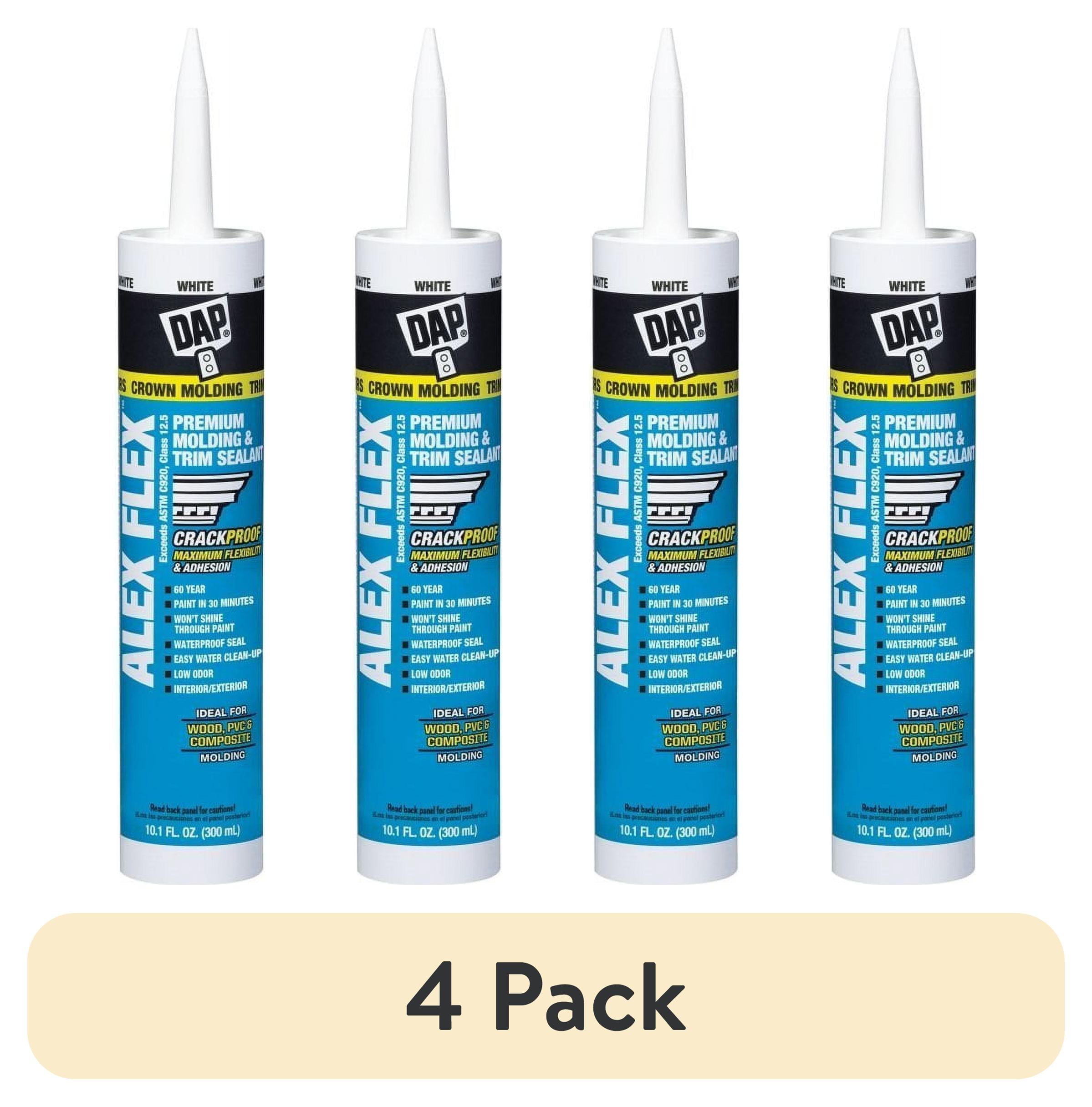 (4 pack) DAP Alex Flex 10.1 oz White Premium Molding & Trim Acrylic ...
