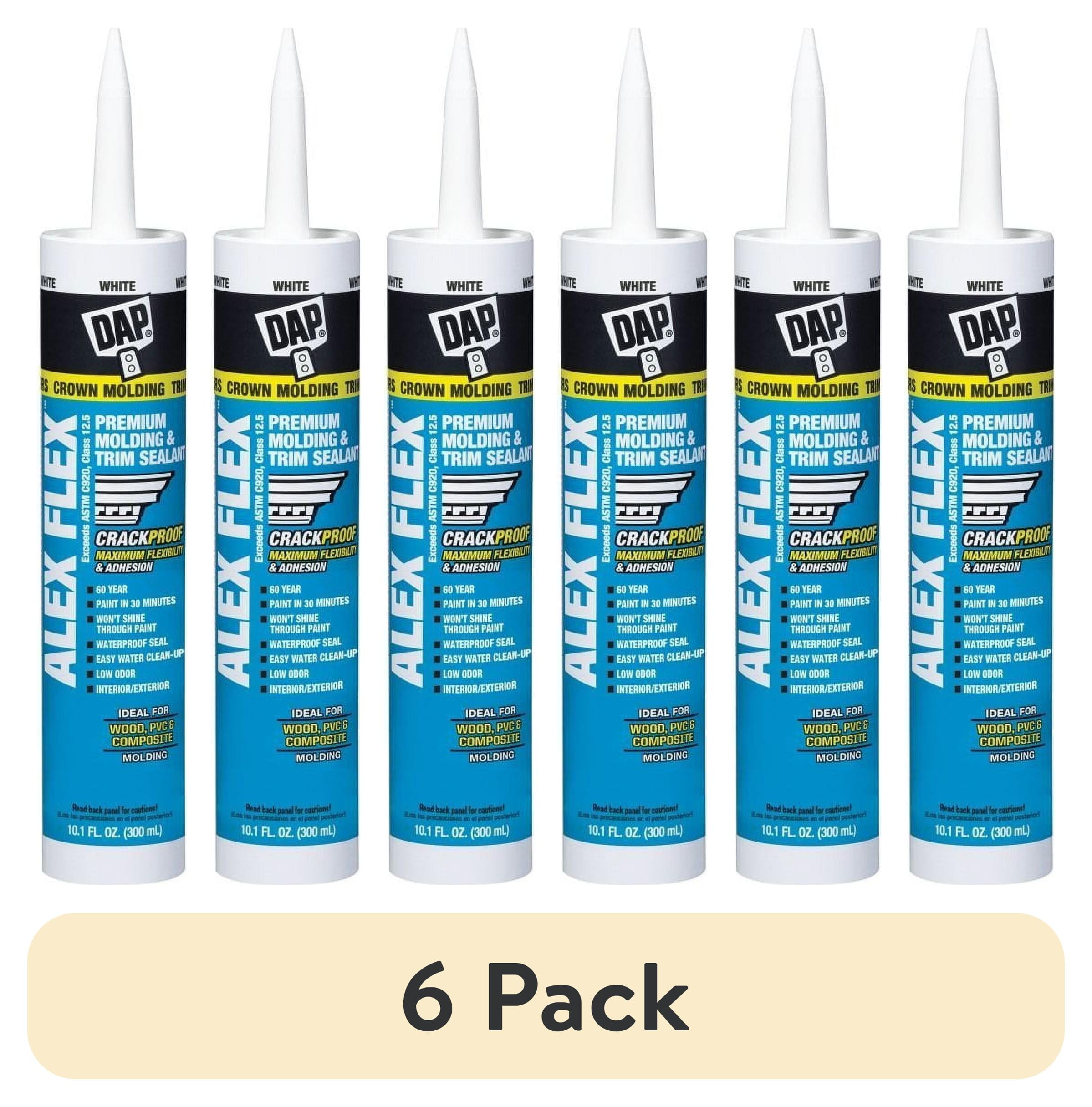 (6 pack) DAP Alex Flex 10.1 oz White Premium Molding & Trim Acrylic ...