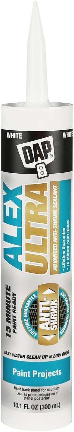 DAP Alex Ultra Advanced Latex Sealant, White, 10.1 Oz 7079818200 ...