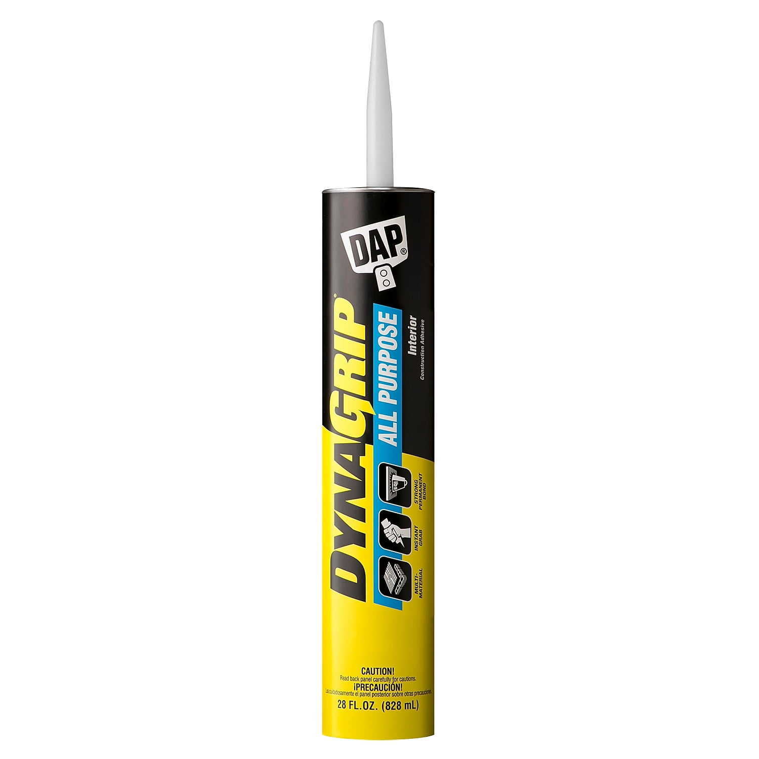 DAP 27502 All Purpose Acrylic Latex Construction Adhesive, 28 Oz, Tube ...