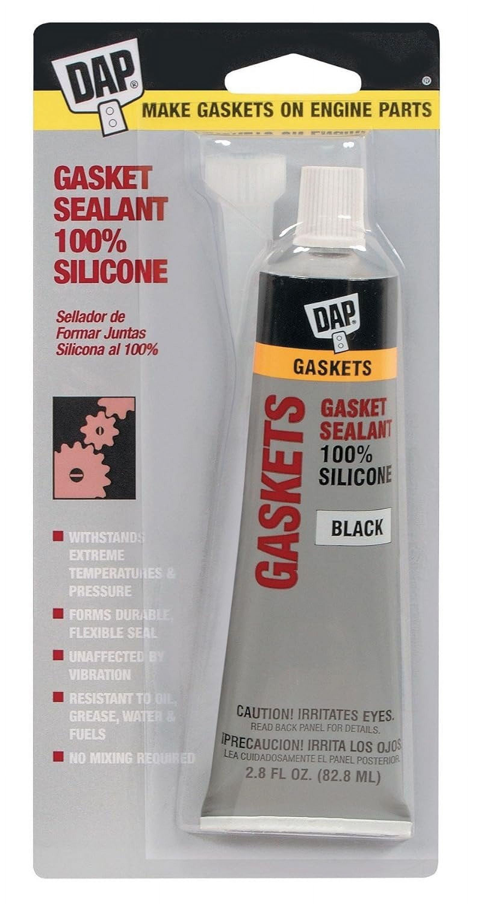 DAP Black Silicone Rubber Gasket Gasket Sealant 2.8 oz. - Walmart.com