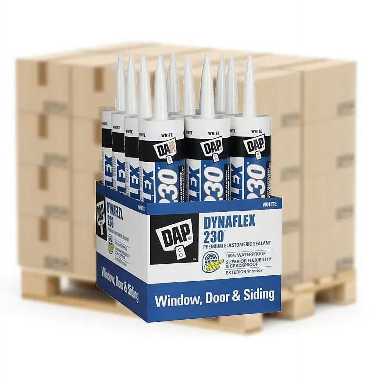 DAP Dynaflex 230 10.1 oz White Premium Elastomeric Sealant, 12 pack - Walmart.com