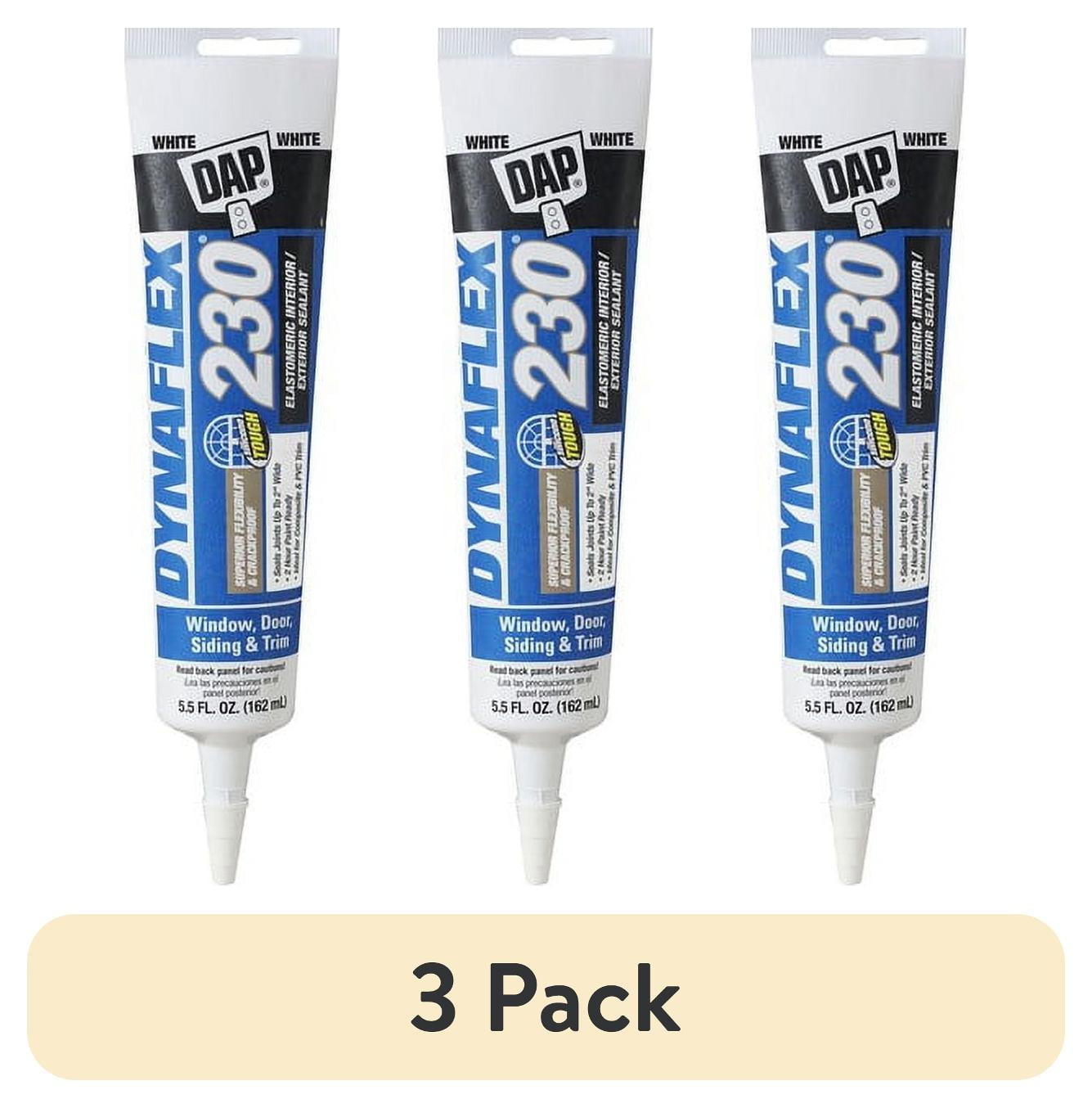 (3 pack) DAP Dynaflex 230 5.5 oz White Premium Elastomeric Sealant ...