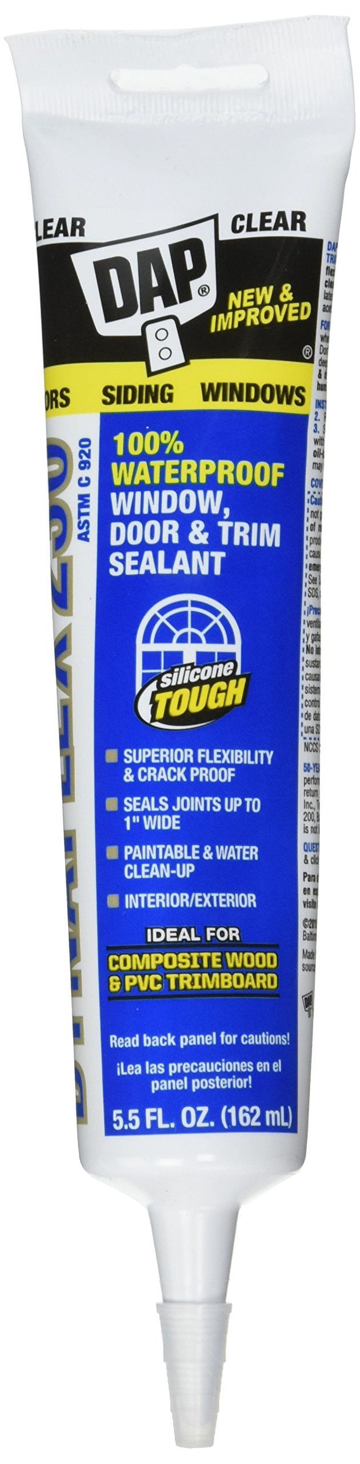 DAP Dynaflex 230 Premium Indoor & Outdoor Sealant, Clear, 5.5 Oz ...