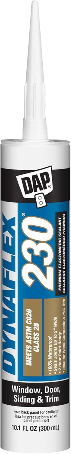 DAP Dynaflex 230 Pro Elastomeric Sealant, White WT099, 10.1 Oz ...