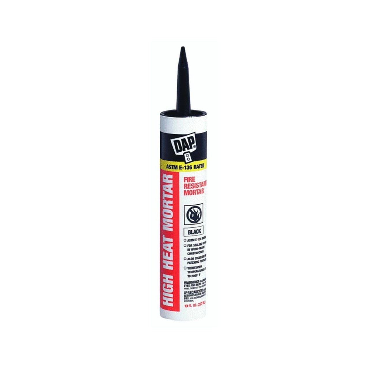 DAP High Heat Mortar 10.1 oz Black Concrete & Mortar Caulk - Walmart.com