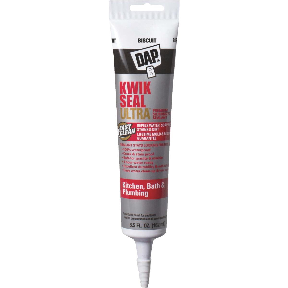 DAP, Kwik Seal Ultra Premium Kitchen & Bath Sealant, 5.5 oz, Biscuit ...