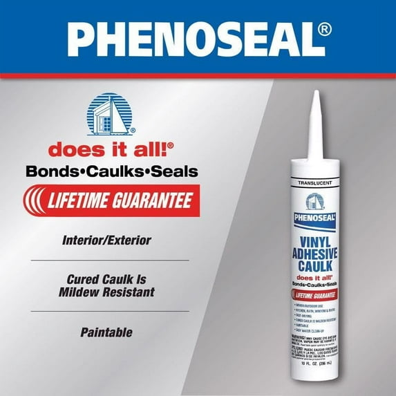 DAP Phenoseal Clear Vinyl Adhesive Adhesive Caulk 10 oz. - Walmart.com
