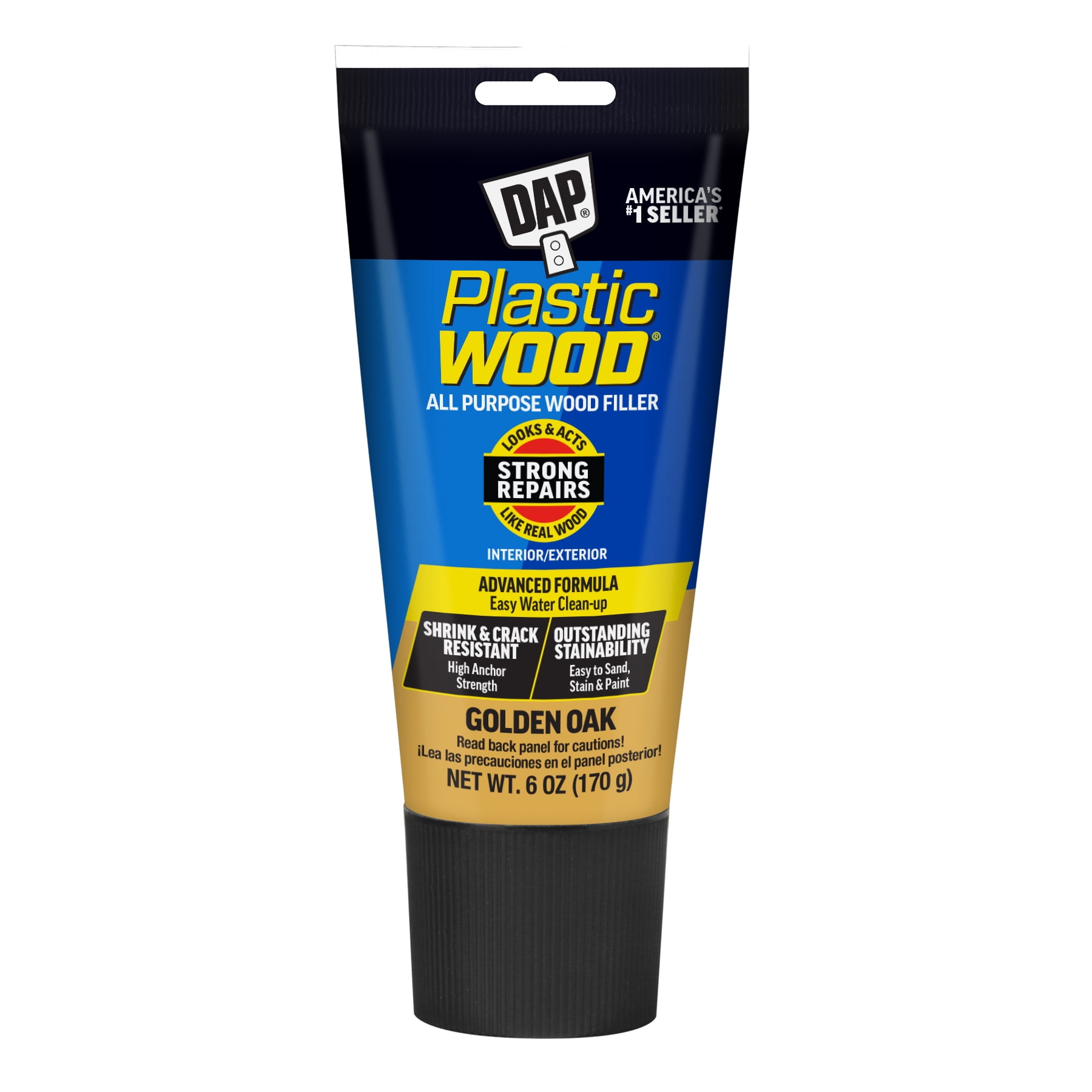 DAP Plastic Wood Latex 6 oz Golden Oak All Purpose Wood Filler for ...