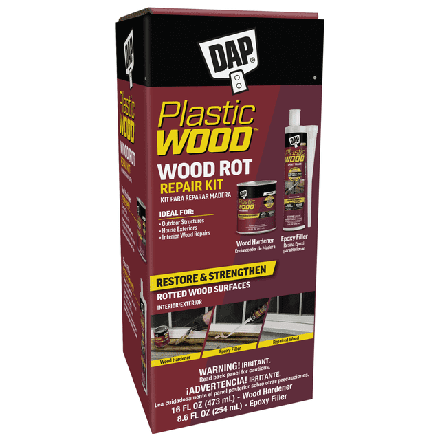DAP Plastic Wood Rot Repair Kit - Natural Wood Filler - 1 Kit ...