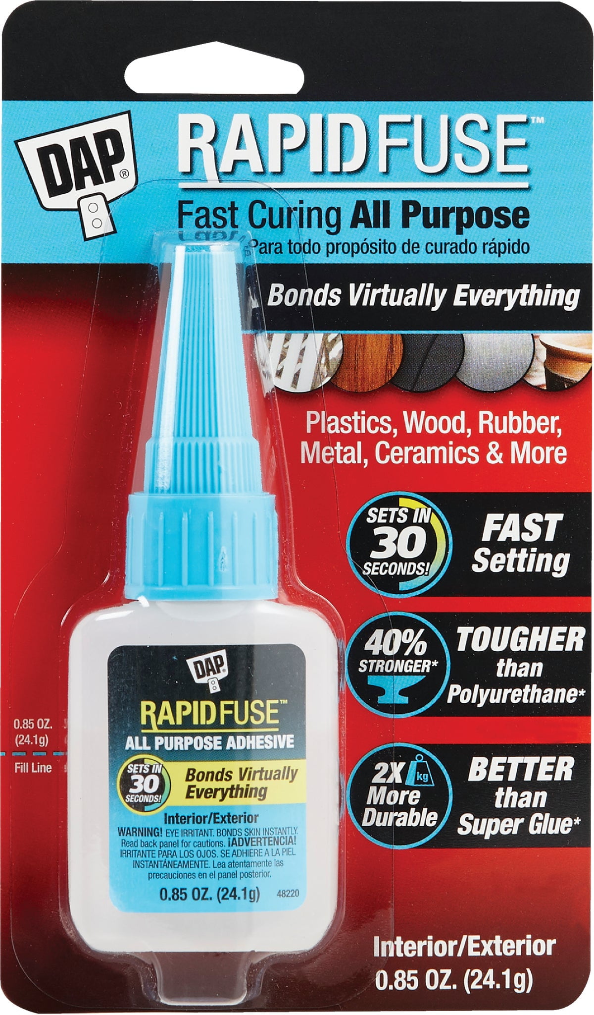 DAP RapidFuse 30 min Multi-Purpose Glue 0.85 oz, Clear - Walmart.com