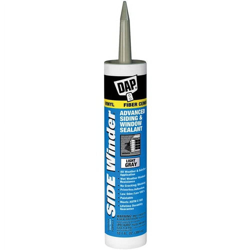 DAP Sidewinder Light Gray Window and Siding Sealant, Advanced Polymer, 10.1 oz - Walmart.com