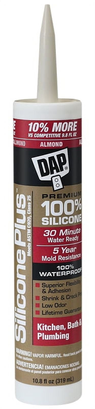 DAP Silicone Plus 08785 Sealant Almond 10.1 fl-oz Cartridge - Walmart.com