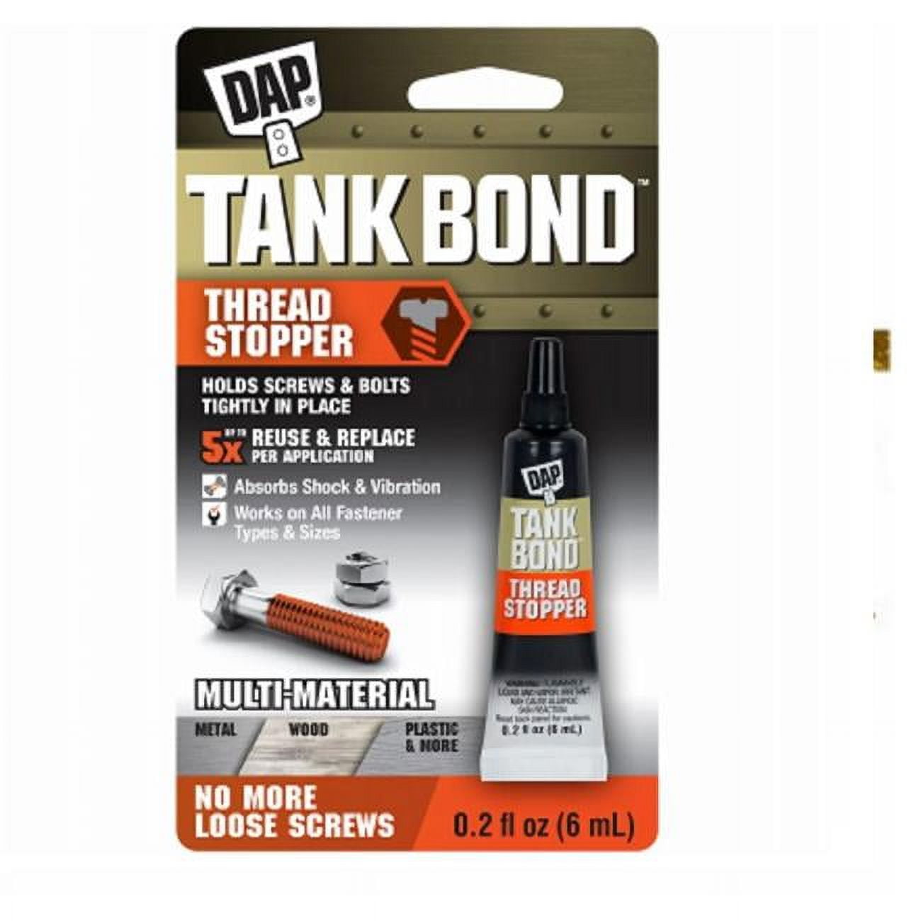 DAP Tank Bond Medium Strength Polymer Thread Sealant 0.2 oz - Walmart.com