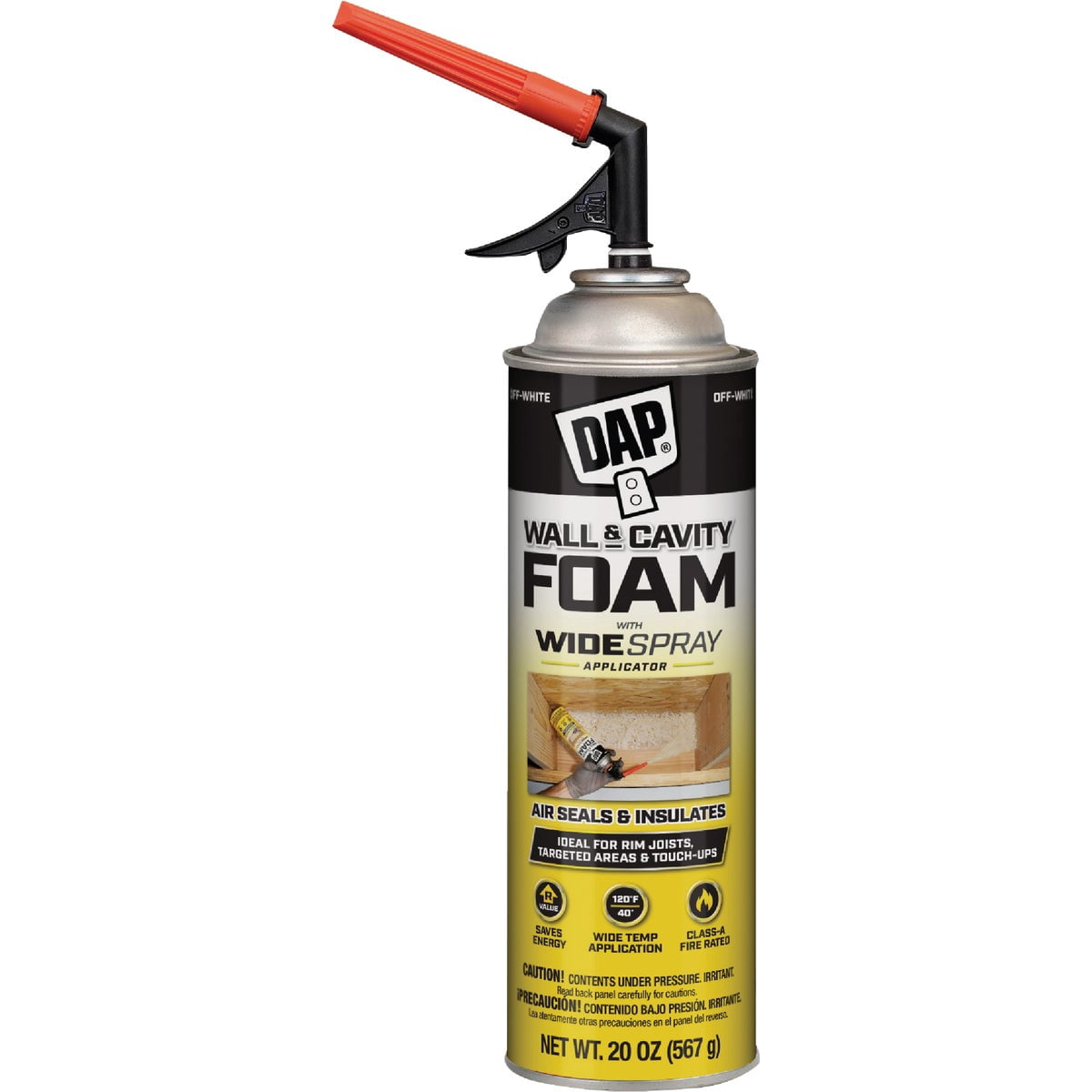 DAP Wall and Cavity Foam with Wide Spray Applicator Aerosol, Off White ...
