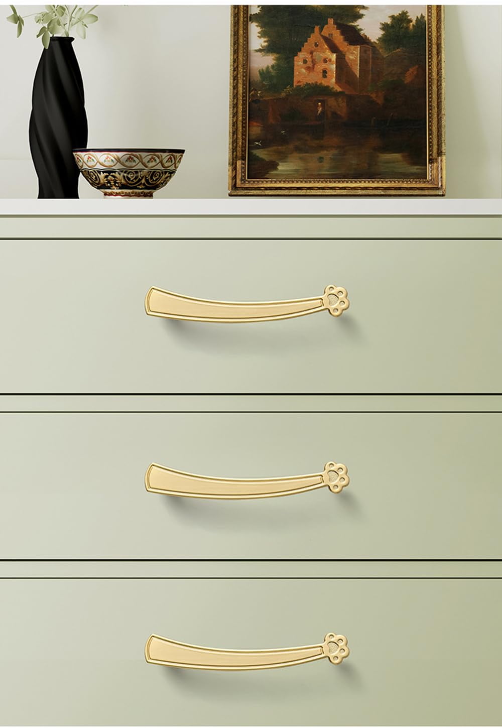 DAPANIY Gold Cabinet Handles, Cat Claws Shape Cabinet Pulls, 4 Pack ...