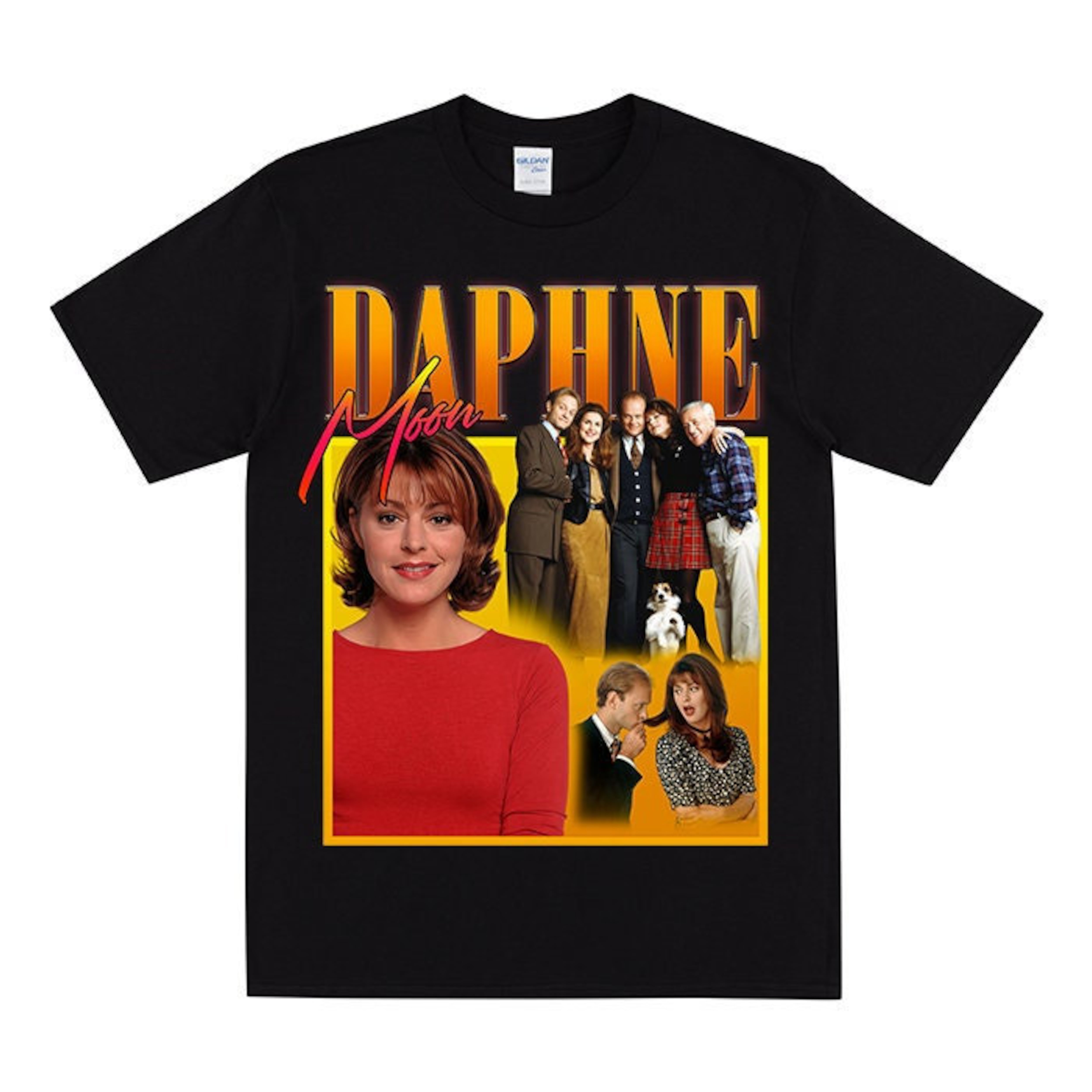 DAPHNE MOON Homage T-shirt, Vintage 90s Style Tee, Handmade Graphic ...