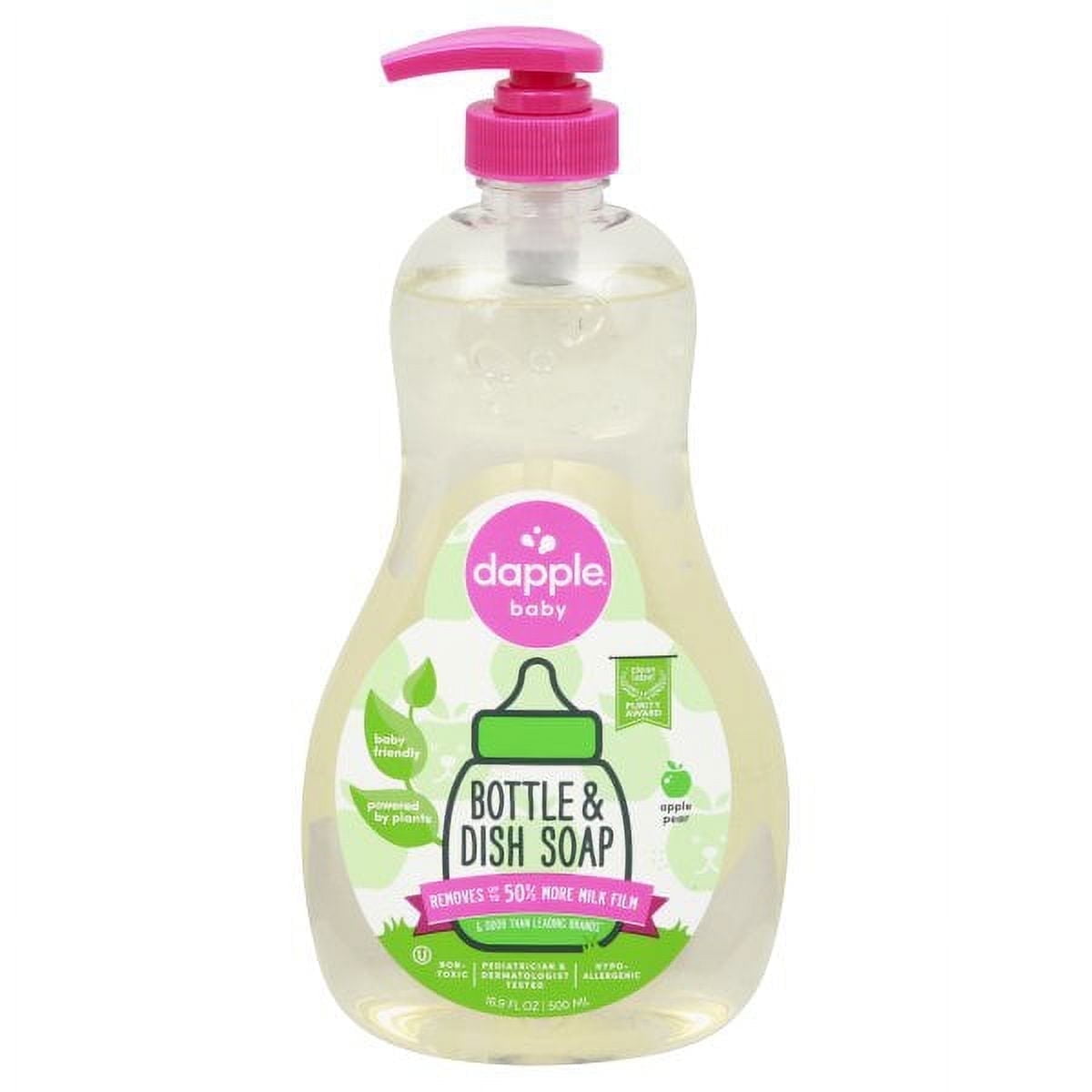 Dapple Pure 'N' Clean Baby Bottle and Dish Liquid, Apple-Pear, Clear ...
