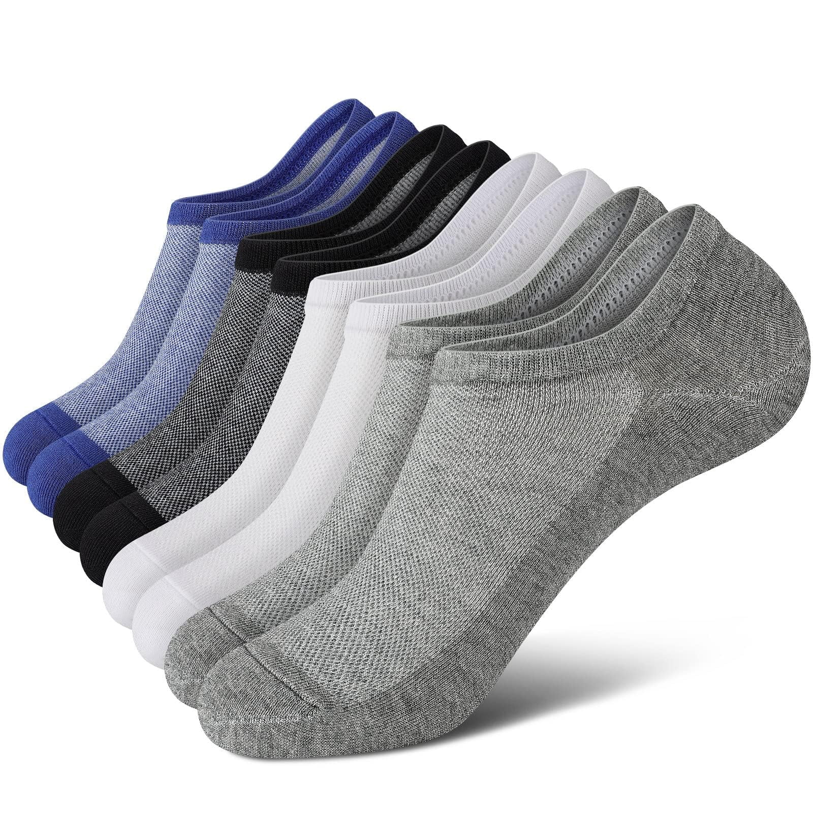 DAPRZIY No Show Socks Men, Low Cut Ankle Short Casual Cotton Socks with ...