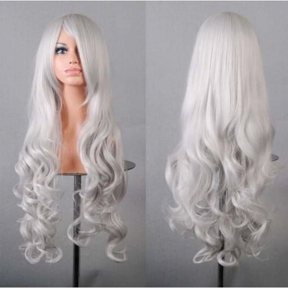 DAPRZIY Wig Curly Hair Wave Medium Temperament Wig Headgear(31.5in，A136 ...