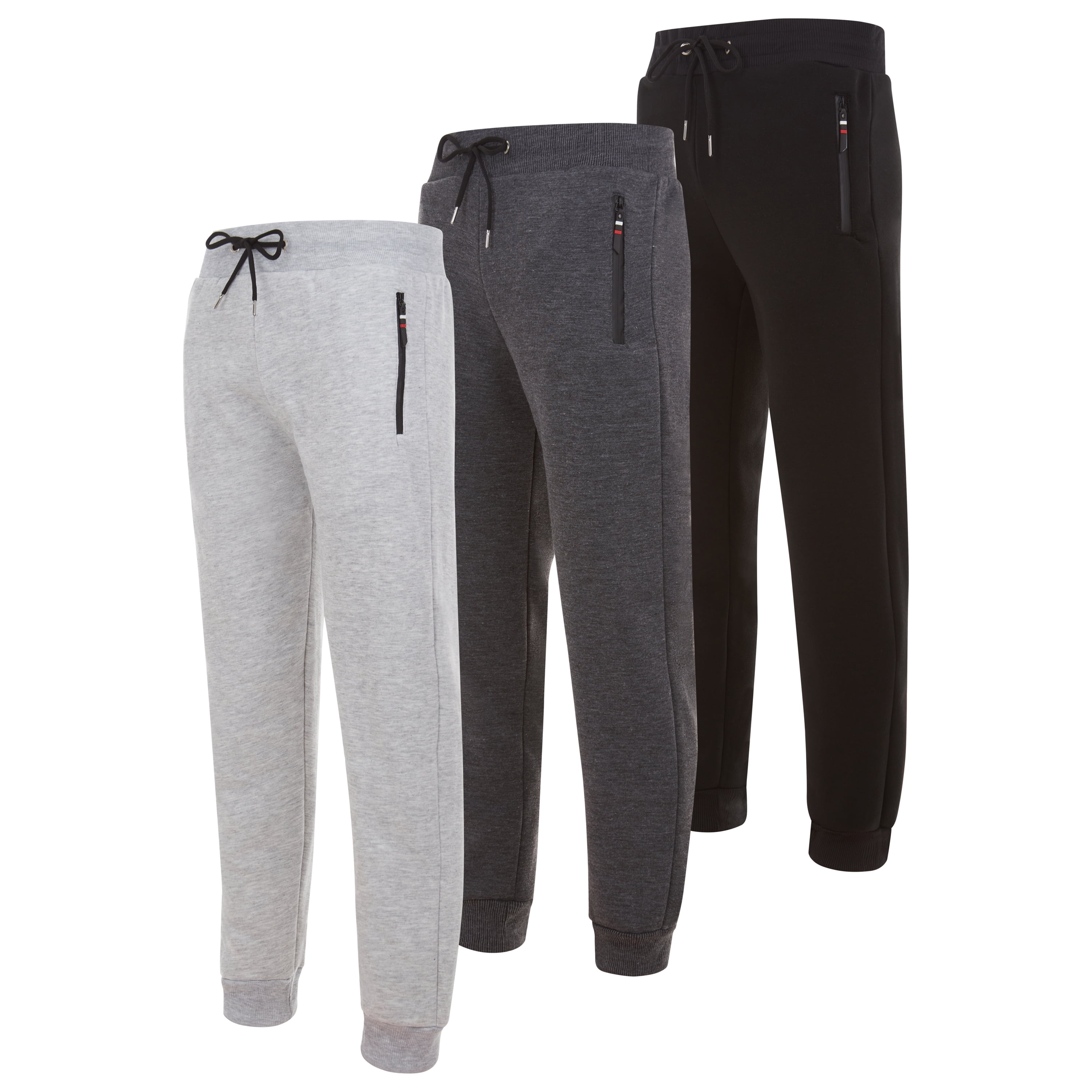 DARESAY Men's Tech Fleece Joggers, 3-Pack, Dry Fit Performance ...
