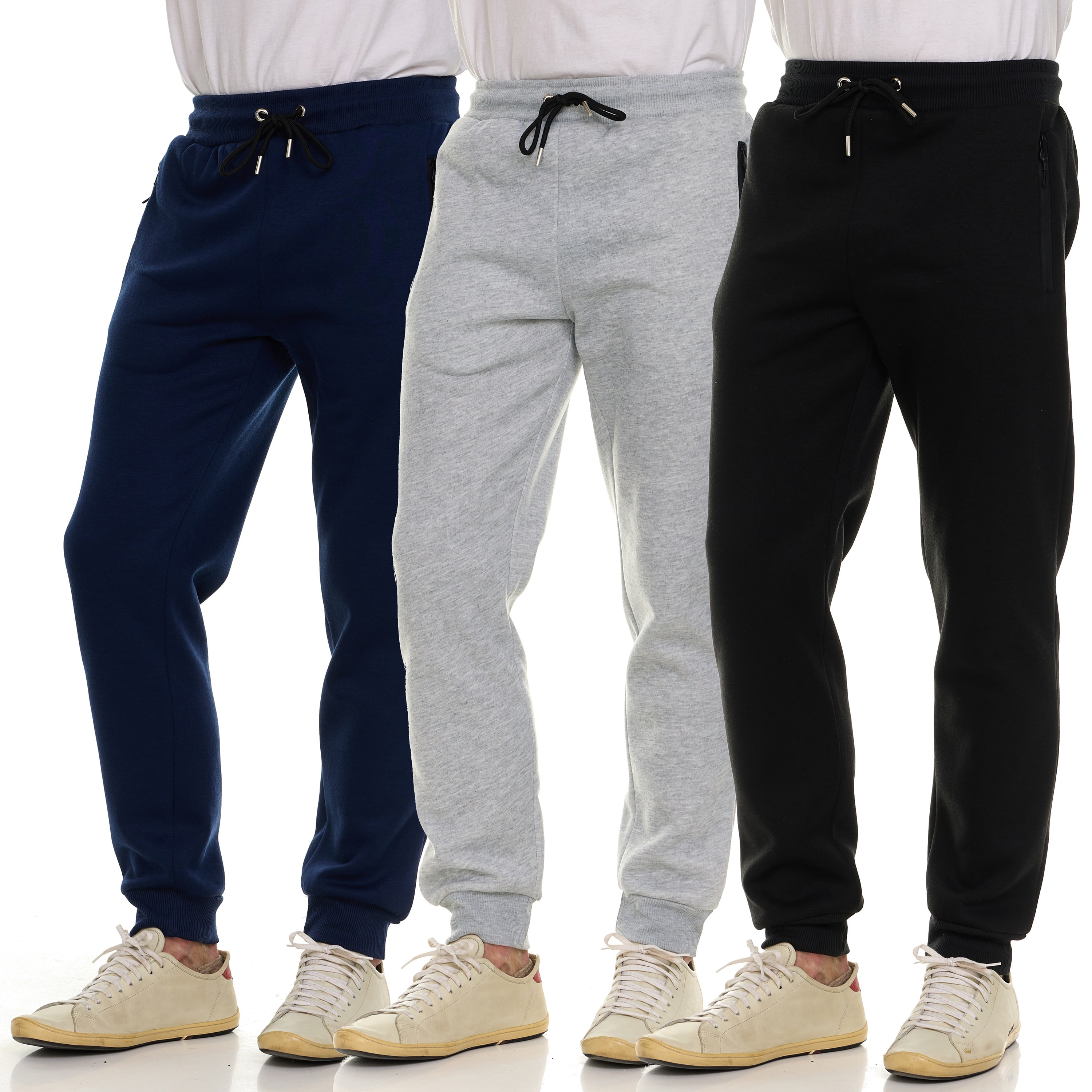 DARESAY [3-Pack] Men's Tech Fleece Joggers Dry Fit Performance ...