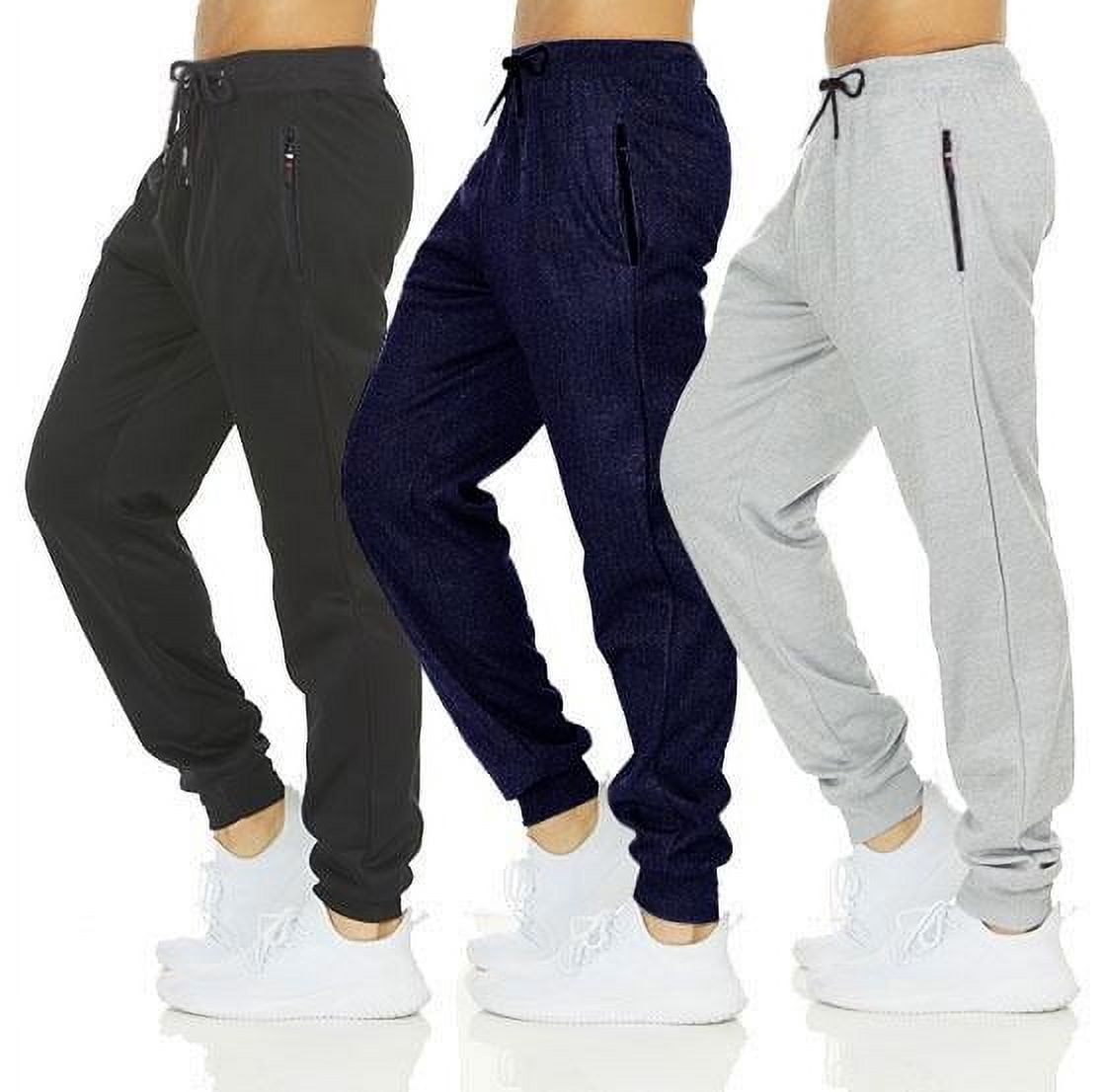 DARESAY [3-Pack] Men's Tech Fleece Joggers Dry Fit Performance ...
