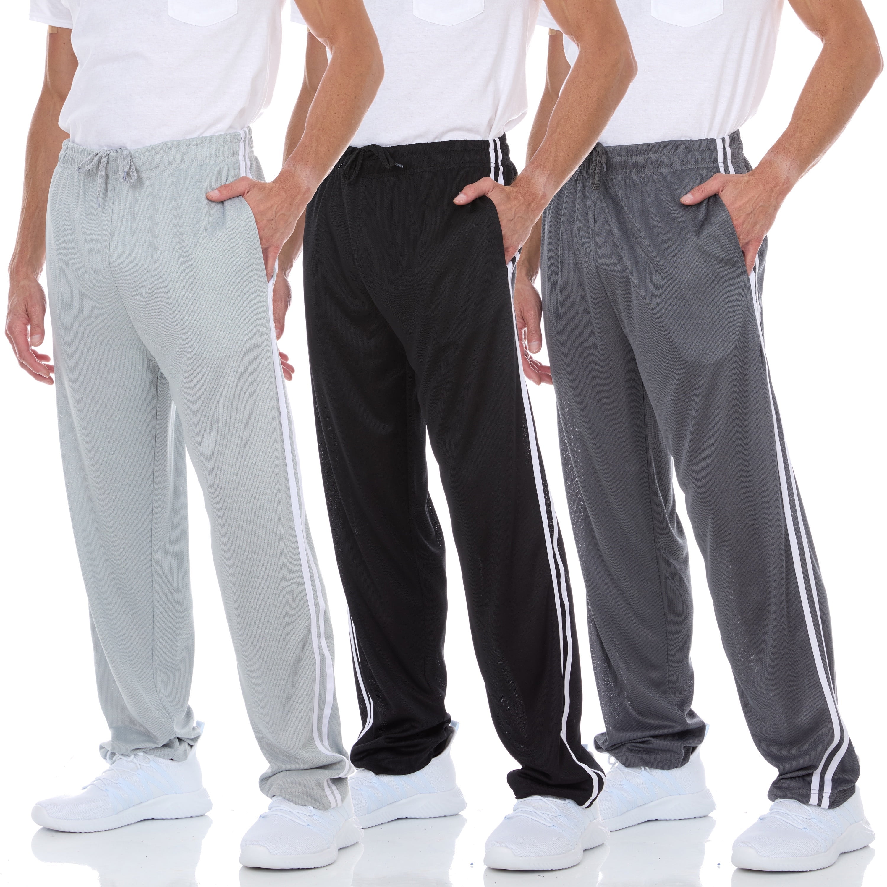 Daresay Mens Quick-Dry Joggers, Breathable Mesh Polyester, Elastic ...