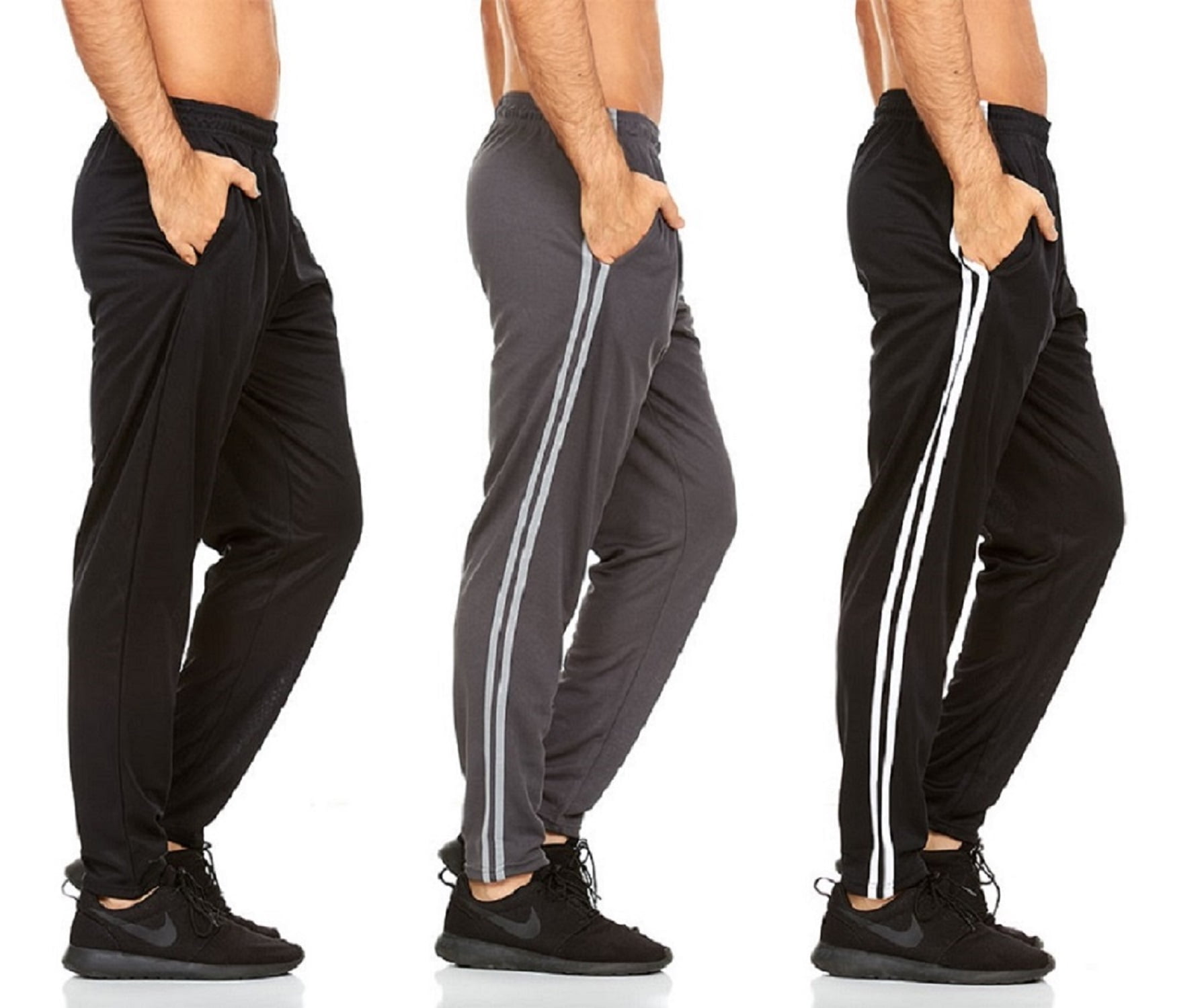 DARESAY Men's Lightweight Polyester Joggers, Quick-Dry Running ...