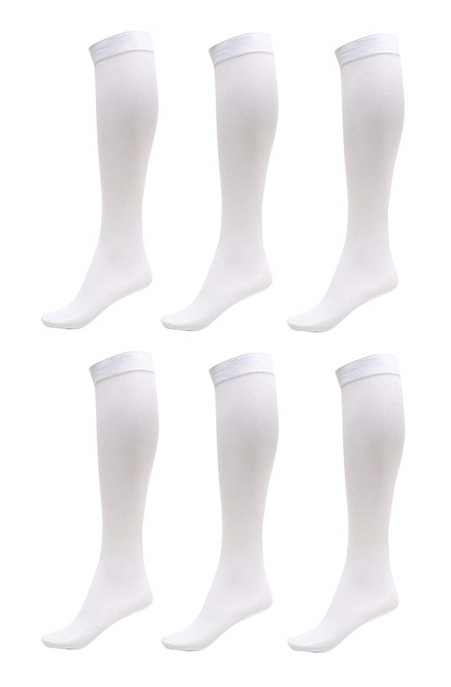 DARESAY Women's Nylon Stocking Trouser Socks with Comfort Band, Opaque ...