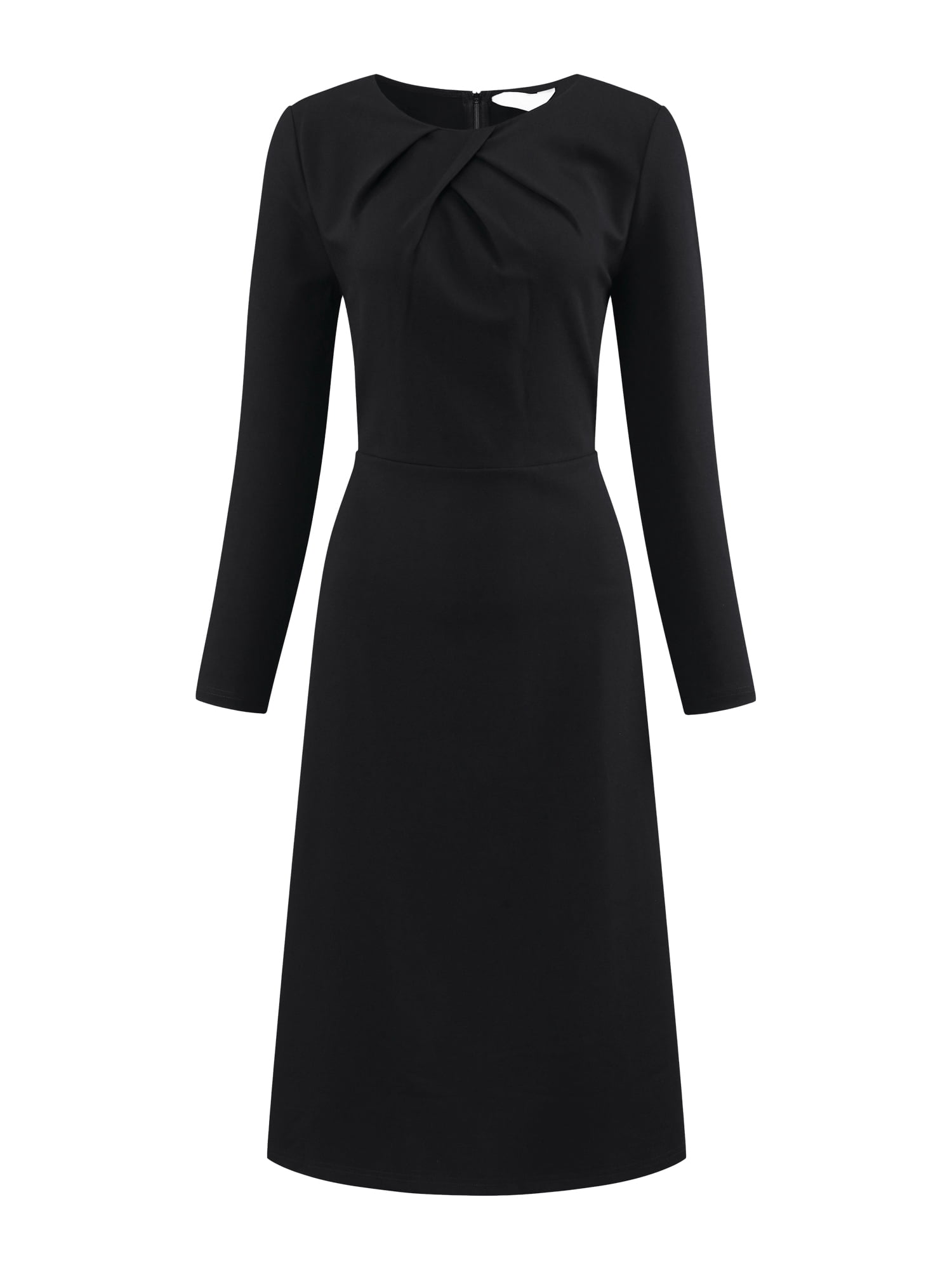 DARING DIVA Elegant A-Line Midi Length Winter Dress M Black - Walmart.com