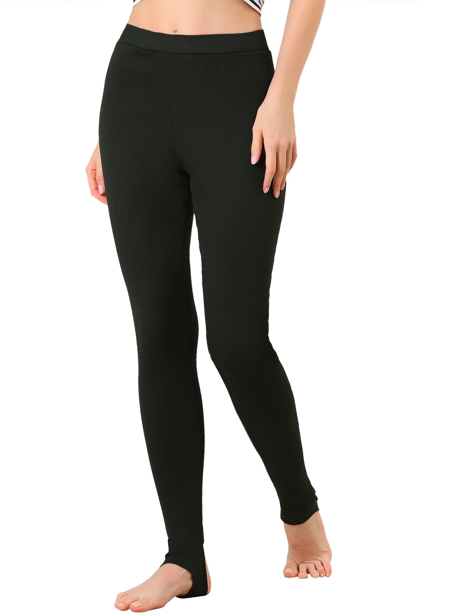 DARING DIVA Leggings Solid Color Elastic Waistband Stirrup Pants XL ...