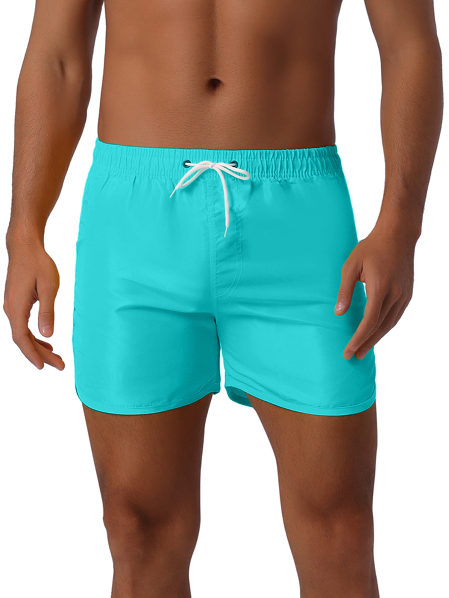DARING DIVA Men's Elastic Waist Drawstring Beach Board Shorts 32 Light Blue - Walmart.com