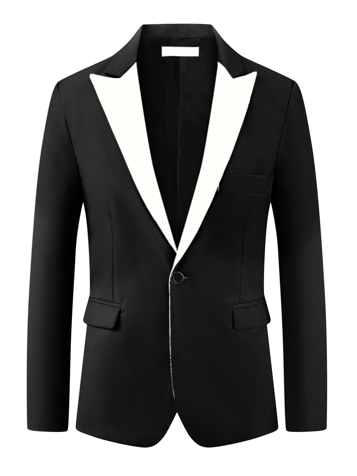 DARING DIVA Men's Formal Peak Lapel Classic Single Breasted Blazers XL ...