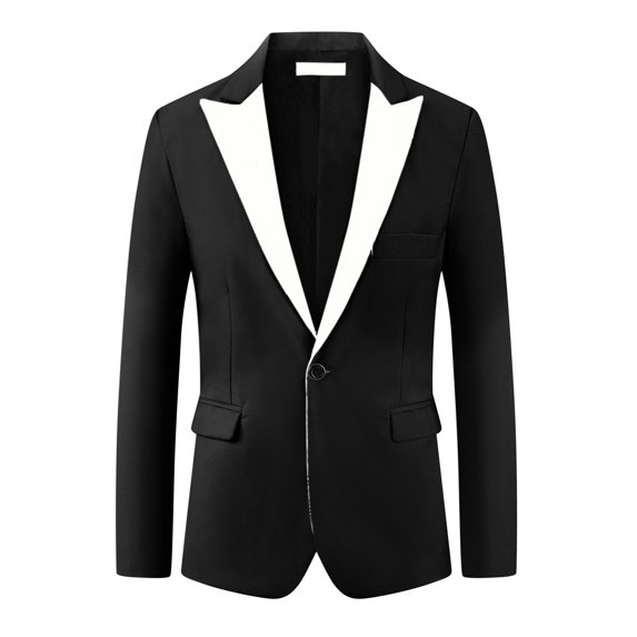 DARING DIVA Men's Formal Peak Lapel Classic Single Breasted Blazers XL ...