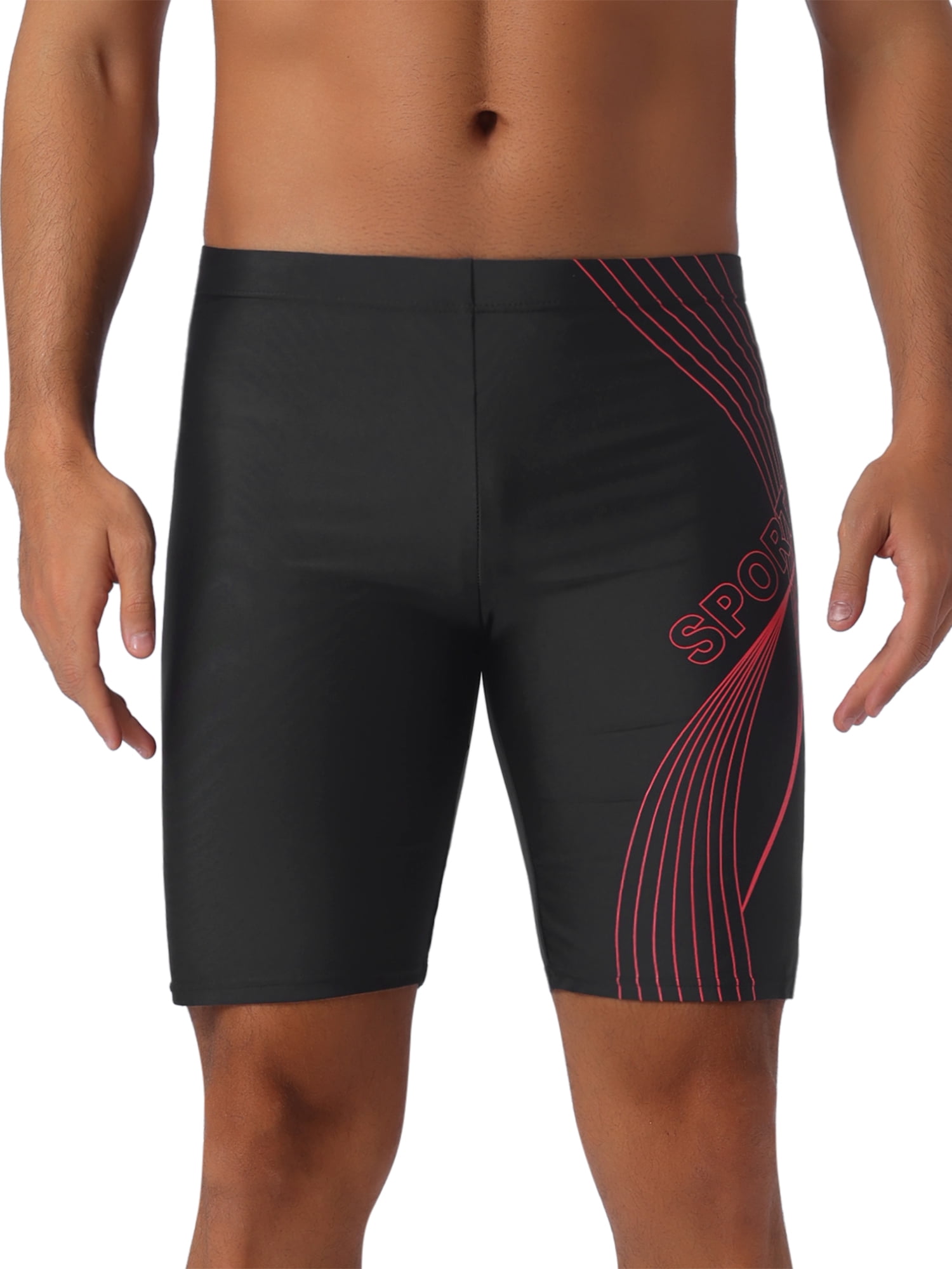 DARING DIVA Men's Regular Fit Sports Training Swimwear Trunks 30 Black ...