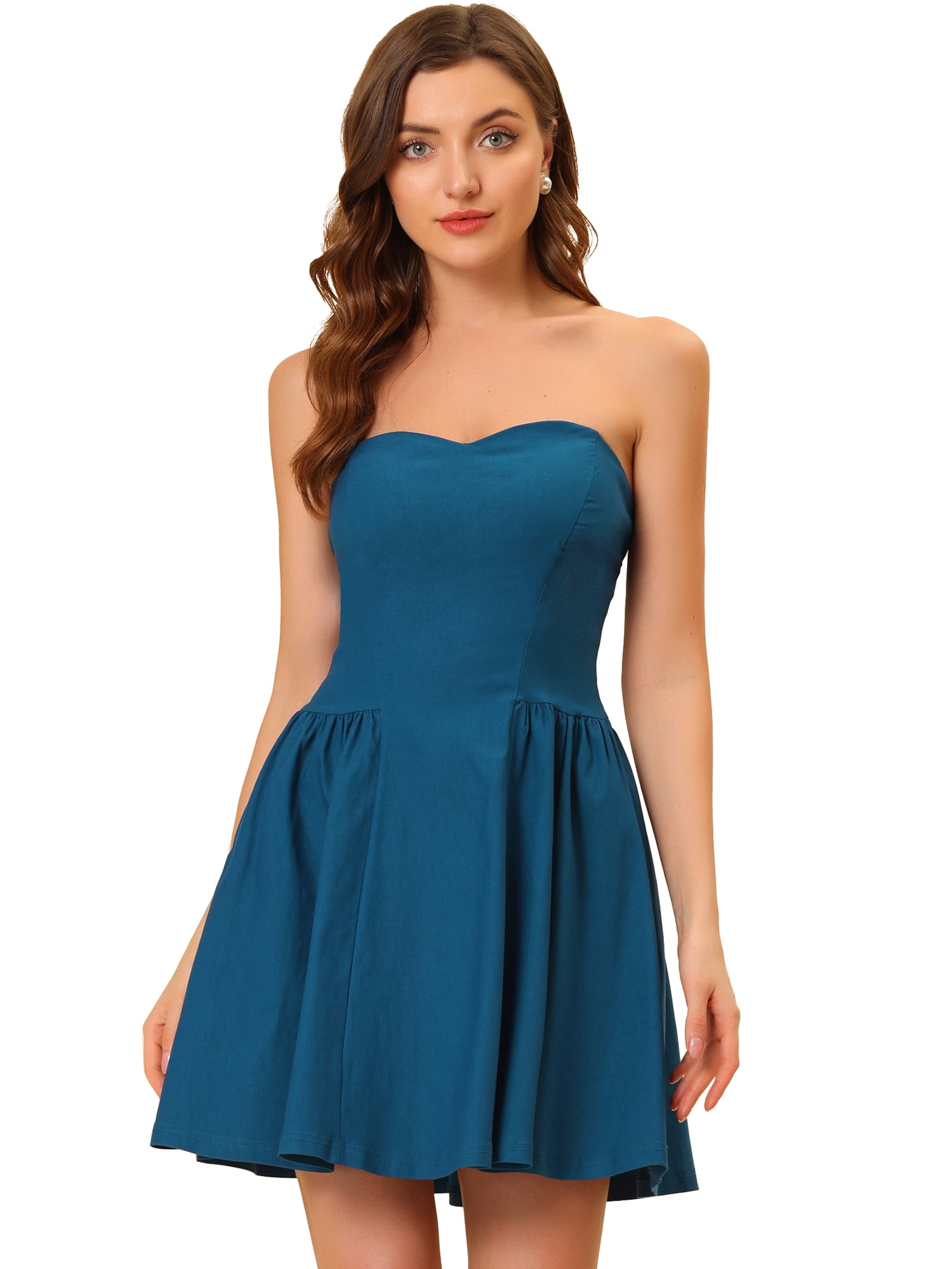 DARING DIVA Party Mini Strapless Sweetheart Neck Christmas Mini Dress ...