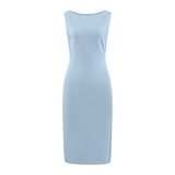 DARING DIVA Sleeveless Sheath Boat Neck Pencil Dress L Light Blue ...