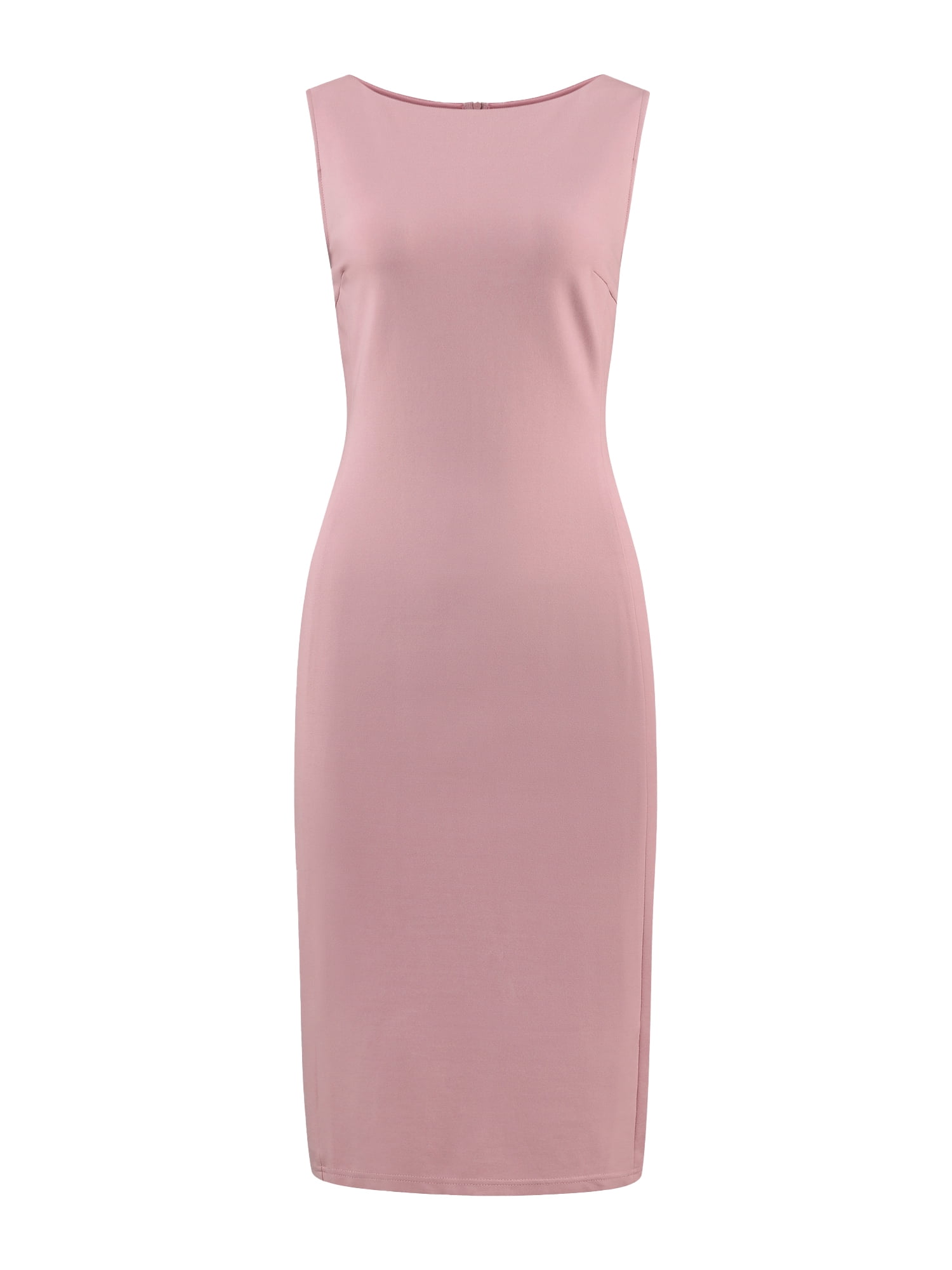 DARING DIVA Sleeveless Sheath Boat Neck Pencil Dress S Pink - Walmart.com